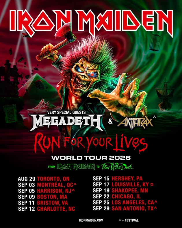 Iron Maiden announce 2026 North American tour dates - Treble